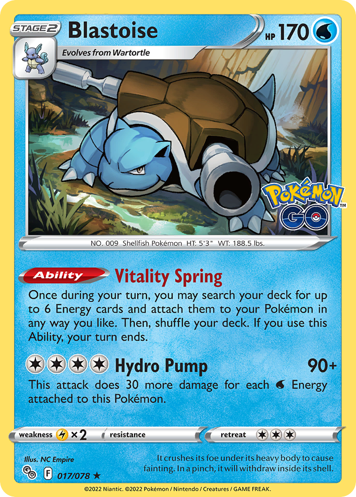 017/078 - Blastoise - Reverse Holo - (Rare Holo]