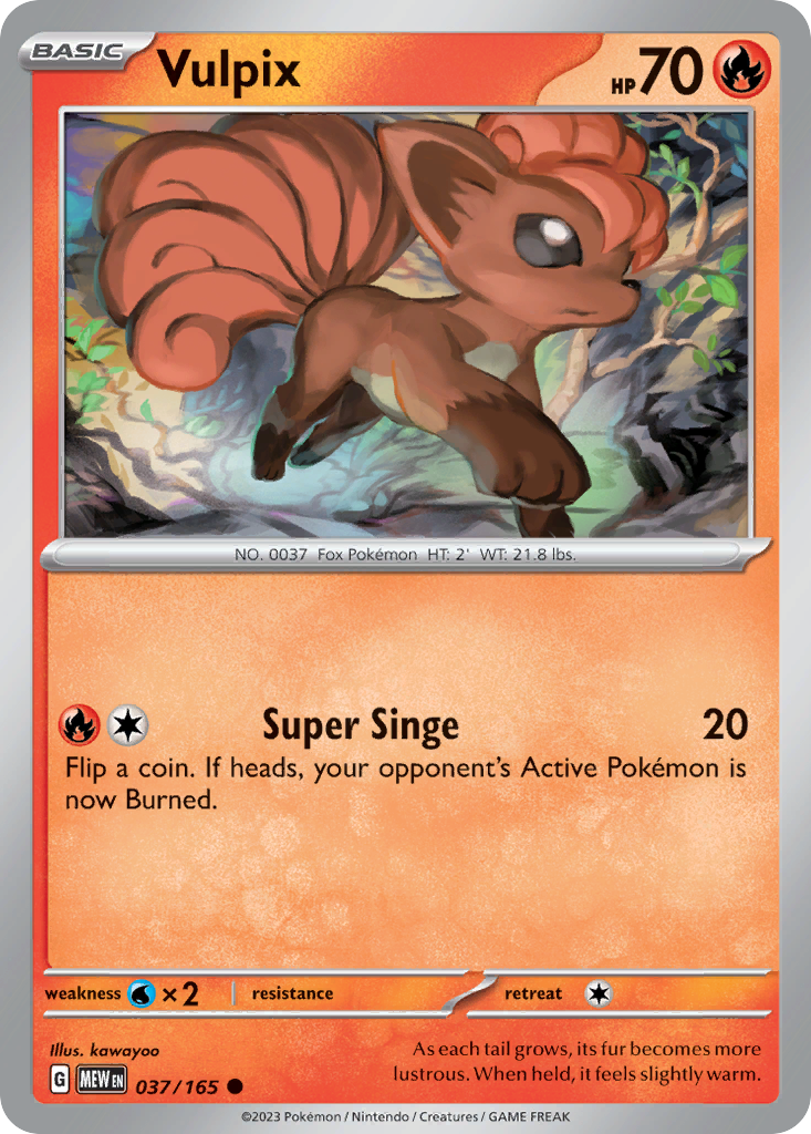 037/165 - Vulpix - [Common] - Reverse Holo